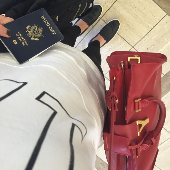 Saint Laurent | Bags | Ysl Saint Laurent Red Handbag | Poshmark